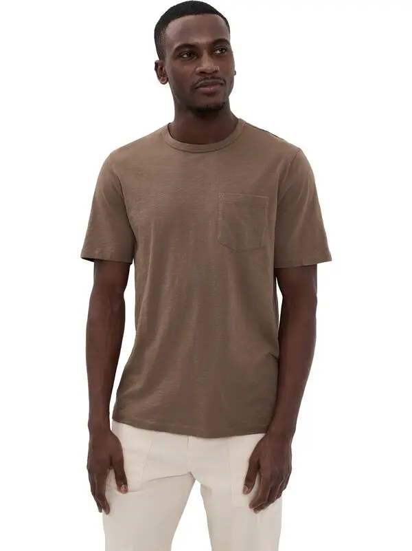 Faherty Brand Sunwashed Pocket Tee - Island Brown