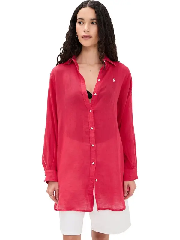 Polo Ralph Lauren Boyfriend Shirt - Cruise Red