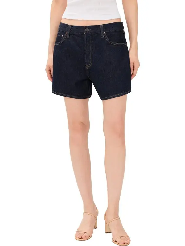 AGOLDE Leith Low Slung Relaxed Fit Shorts - Rinse