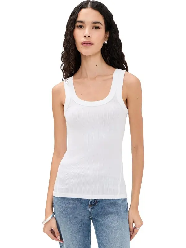 Rag & Bone Essential Rib Tank - White