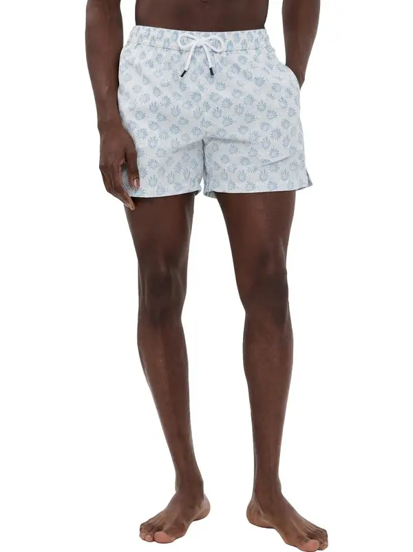 Fedeli Madeira Swim Trunks 5 - Blue/beige Floral