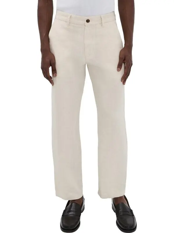 Nn07 Aden Linen Trousers - Oat