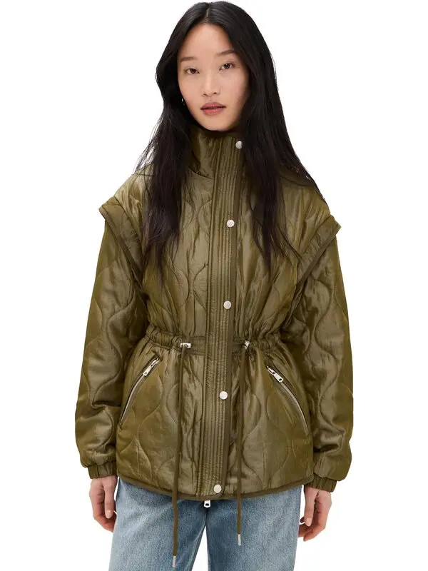 Avec Les Filles Quilted Jacket - Seagrass