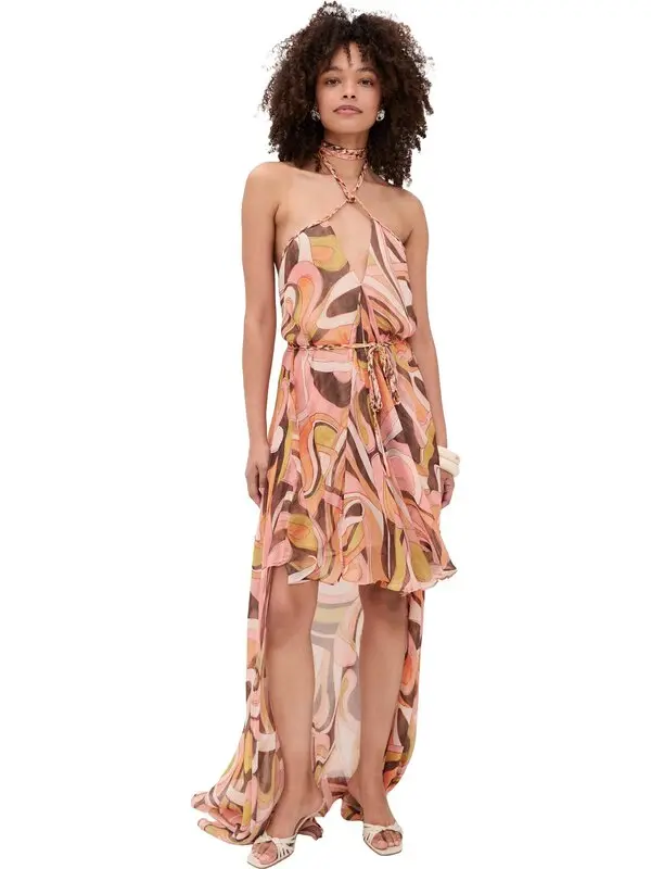 Alexis Gisela High-low Maxi Dress - Abstract Print