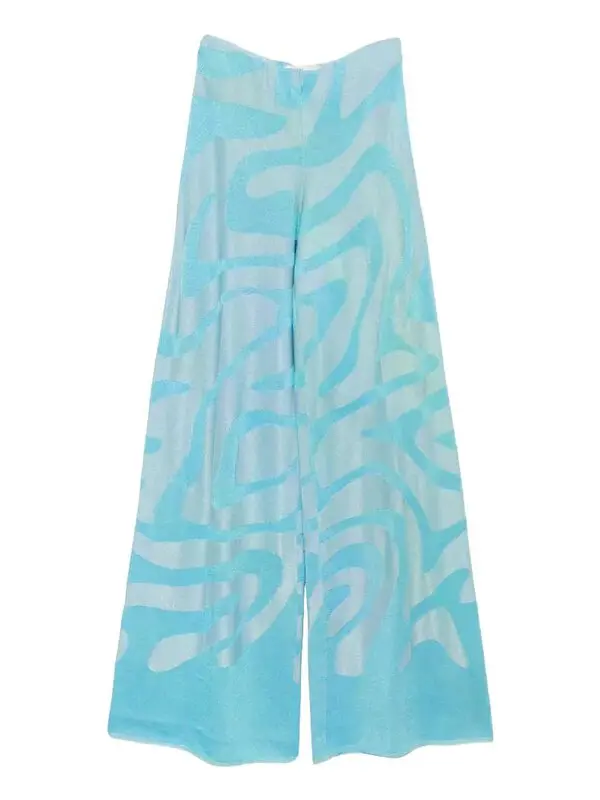 CIRCUS HOTEL Geometric-pattern Trousers - Blue