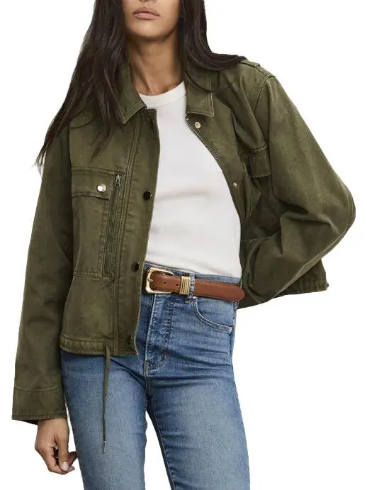Veronica Beard Stephen Bomber Jacket - Army