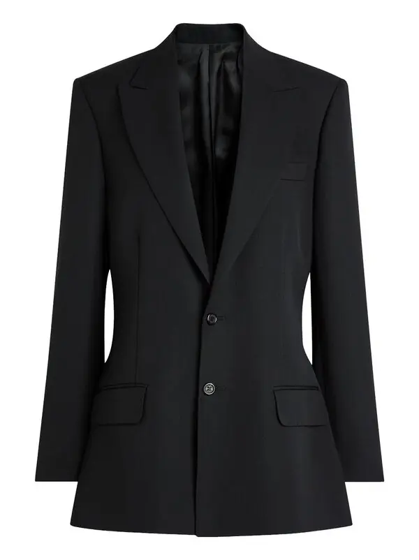 ARMARIUM Armida Belted Wool Blazer - Black