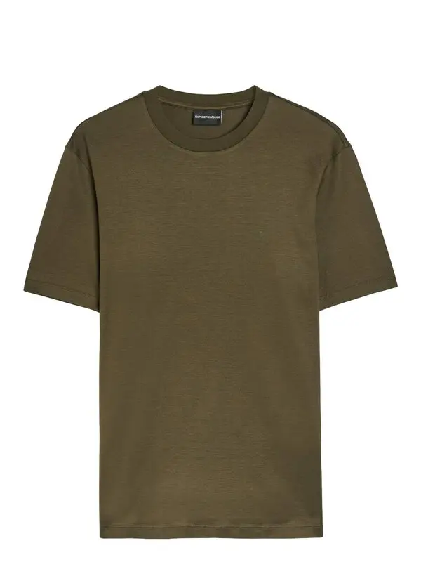 Emporio Armani Logo Jersey T-shirt - Dark Green