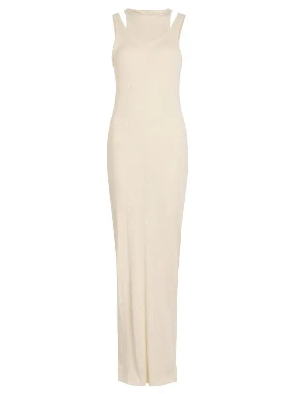 ARMARIUM Filippa Layered Cotton Maxi Dress - Off White