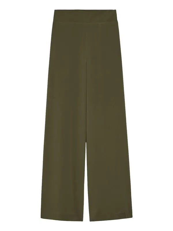 JOSEPH Rihani Wide-leg Silk Trousers - Dark Green