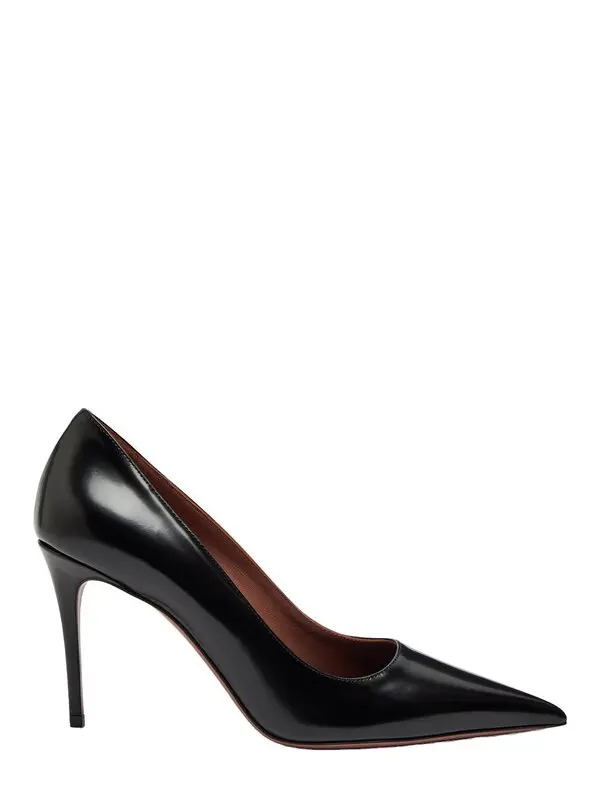 Paris Texas Vera 85 Leather Pumps - Black
