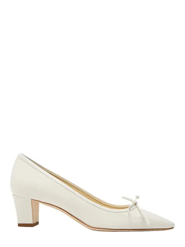 Manolo Blahnik Martebal 50 Woven Pumps - Cream