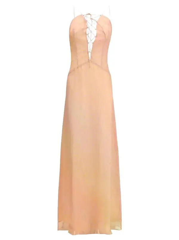 KRISTINA TI Floral Print Maxi Dress - Orange