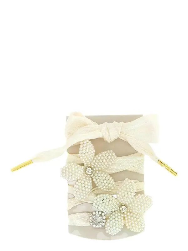 GOLDEN GOOSE Floral Charms Shoelaces - Neutrals