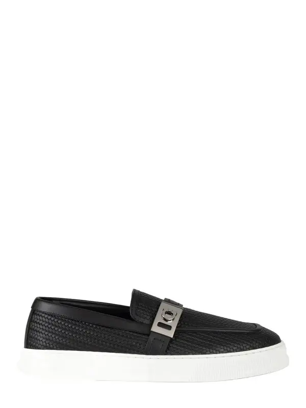 FERRAGAMO Sneaker Loafer With Hug Buckle - Black