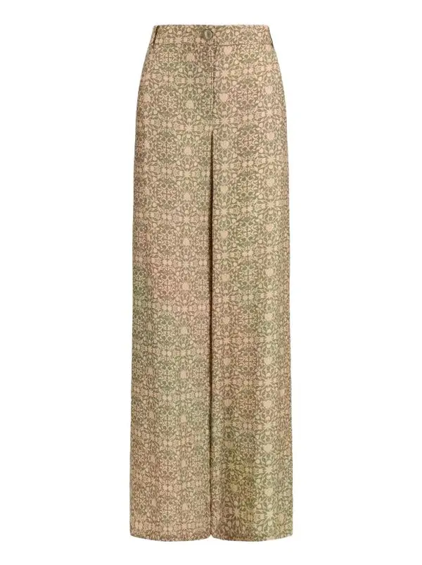 KRISTINA TI Floral-print Palazzo Pants - Neutrals