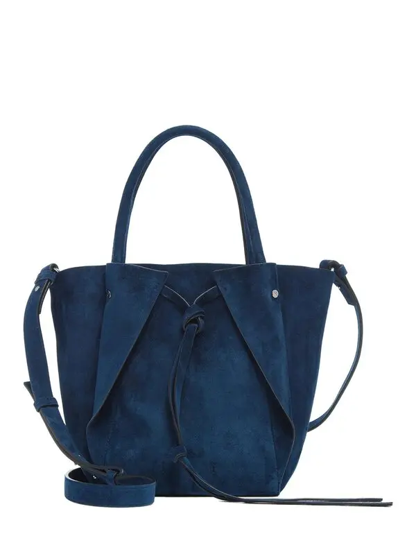 Gabriela Hearst Small Marija Tote Bag In Suede - Navy