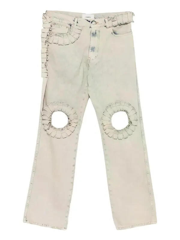Coperni Ruffled Jeans - Grey