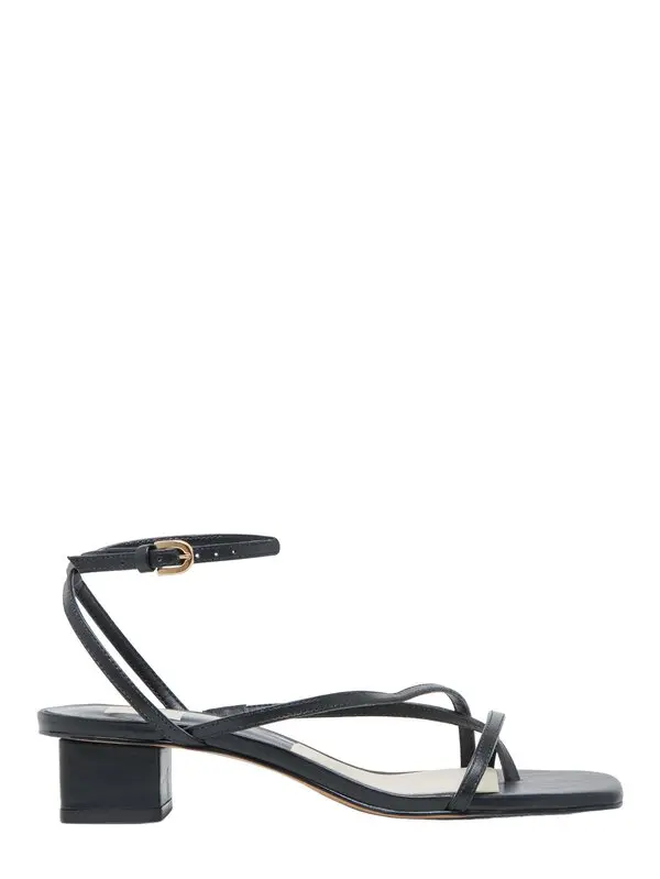 DOLCEVITA Karlos Wide Strappy Sandals - Black Leather