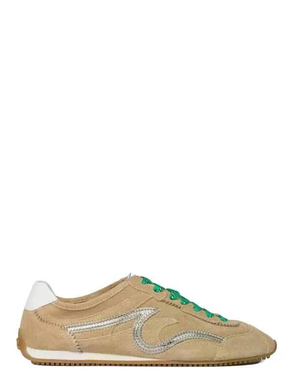 Sandro Light Wave Suede Sneakers - Neutrals