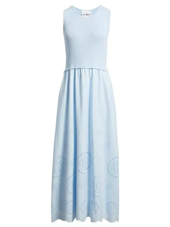 Sam Edelman Eyelet Maxi Dress - Light Blue