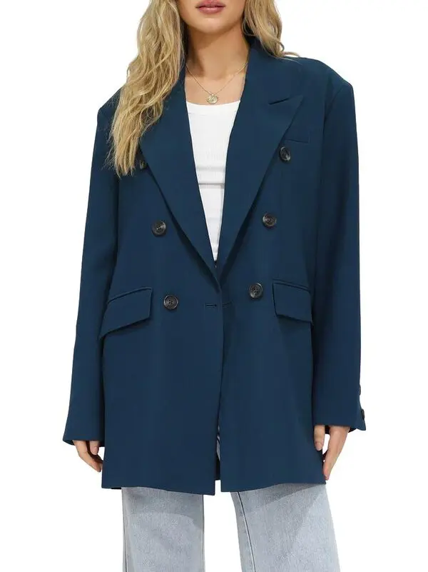 BELLE & BLOOM Found In The Wild Blazer - Dark Blue