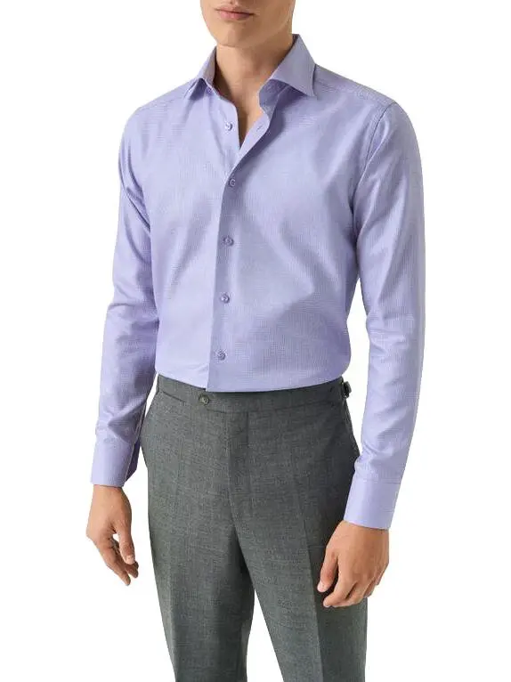 Eton Contemporary Fit Semi Solid Dress Shirt - Light Purple