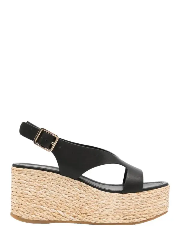 PALOMA BARCELO Hudson Wedge Sandals - Black