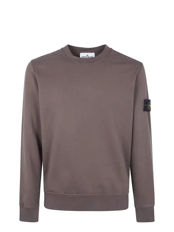 Stone Island Round Neck Sweatshirt - Brown