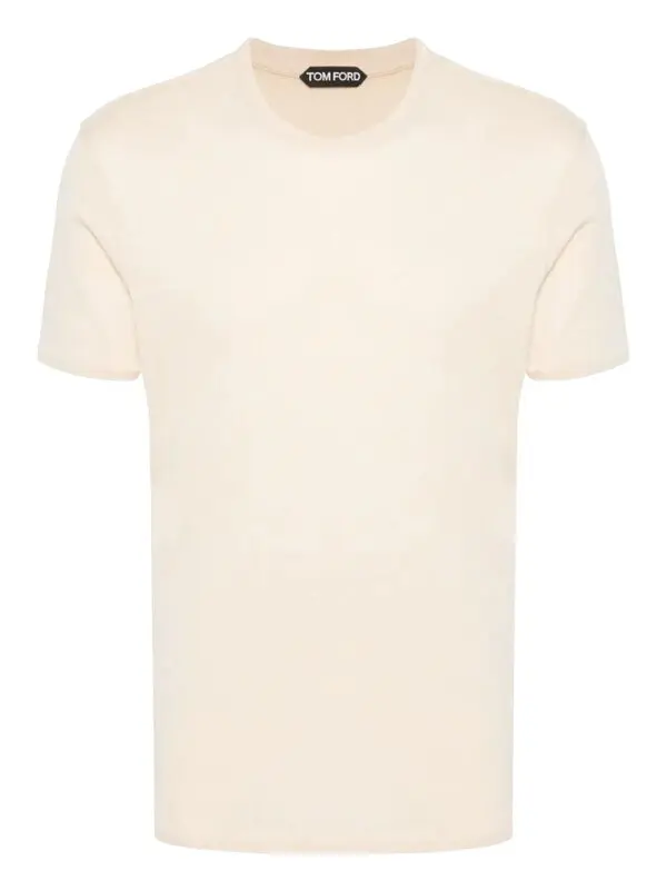 TOM FORD Cut And Sewn Crew Neck T-shirt - Beige