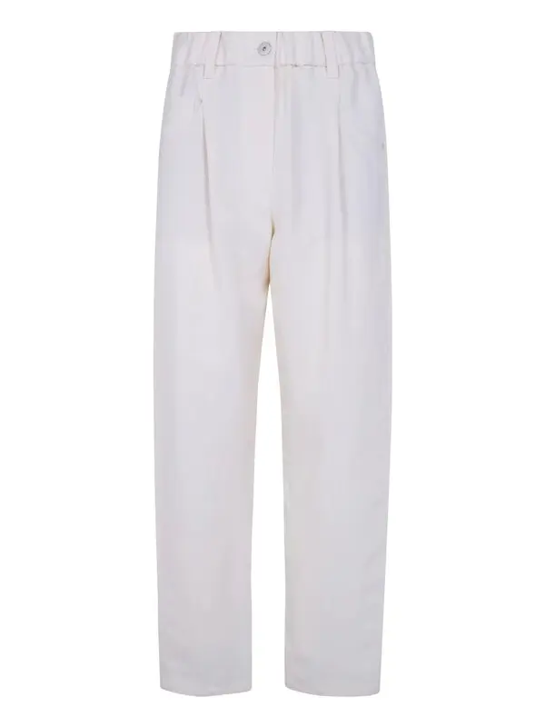 Brunello Cucinelli Straight Trousers - White
