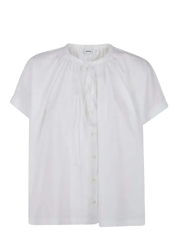 Aspesi Short Sleeves Oversized Shirt - White