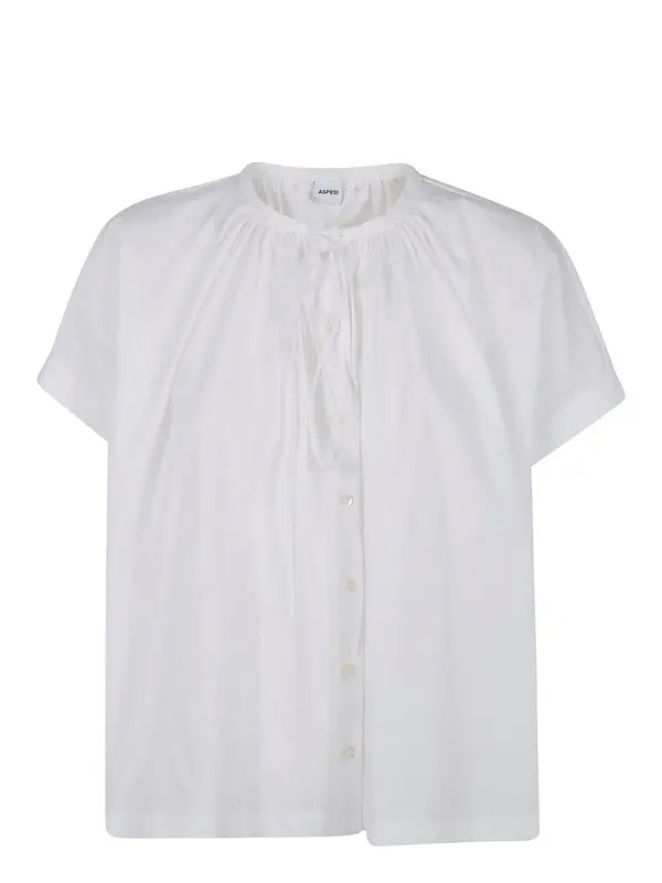 Aspesi Short Sleeves Oversized Shirt - White