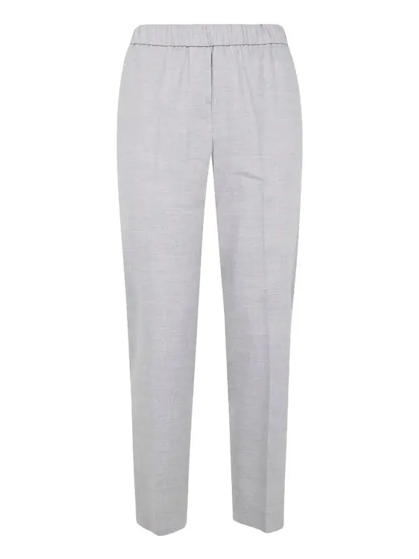Peserico Linen Wool Blend 'estrato' Trousers - Gray