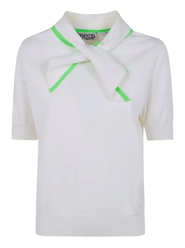 Essentiel Antwerp Contrast Colour Polo - White