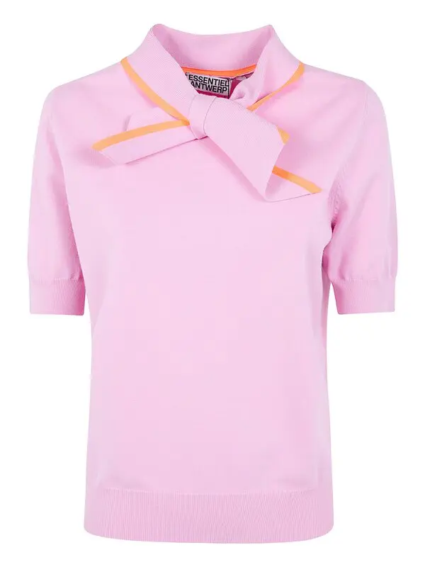 Essentiel Antwerp Contrast Colour Polo - Pink