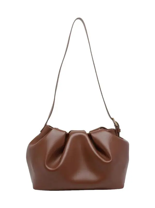 THEMOIRE Athena Bucket Vegan Fabric Bag - Brown