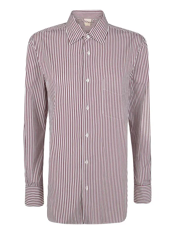 Aspesi Classic Striped Shirt - Red