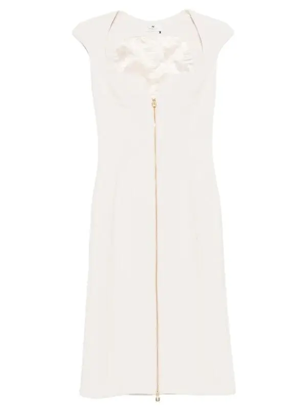 Elisabetta Franchi Midi Dress - Beige