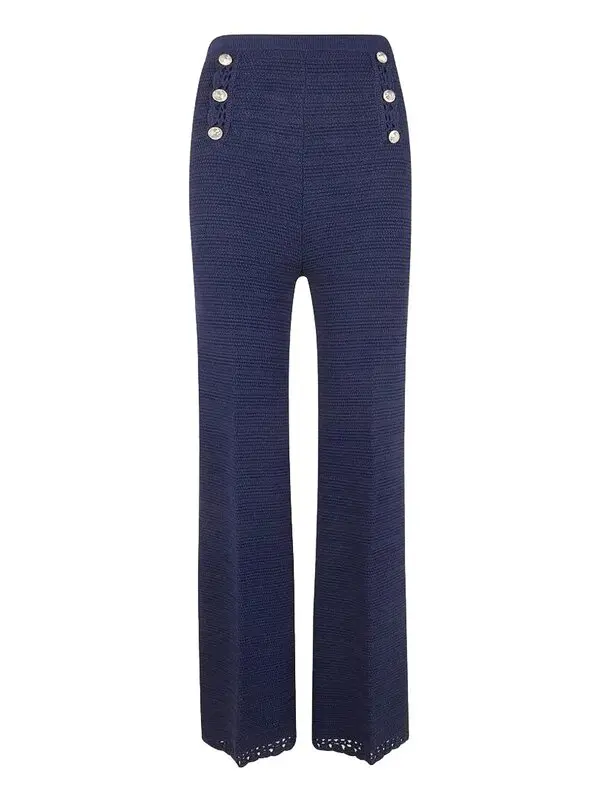 TWINSET Straight Trousers - Blue