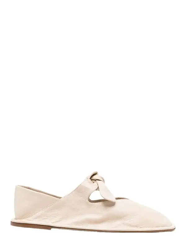Hereu Llasada Supple Shiny Flat Shoes - Beige