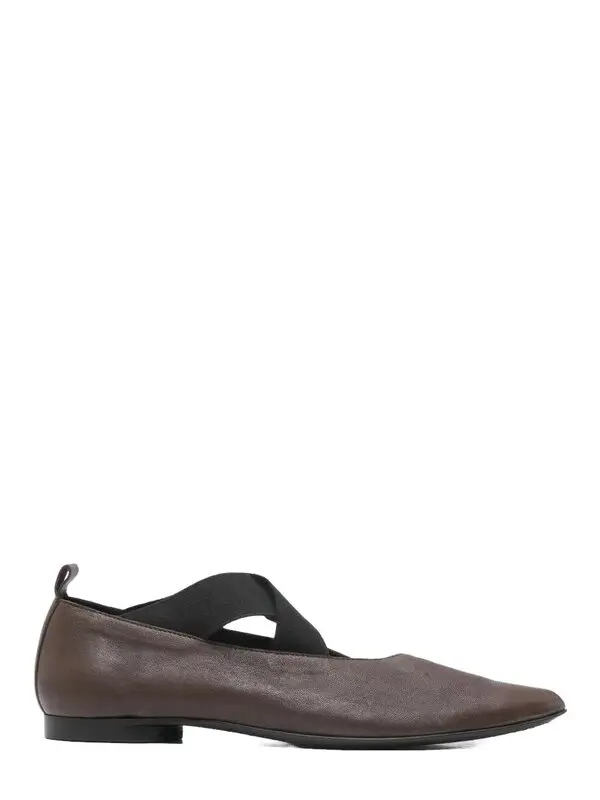 UMA WANG Pointed Ballerina - Brown