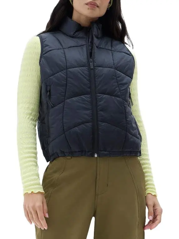 HALFDAYS Claude Water Repellent Quilted Vest - Black