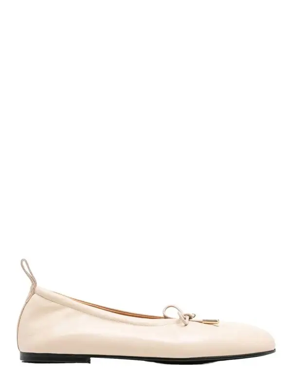 ALOHAS Rosalind Leather Ballet Flats - White
