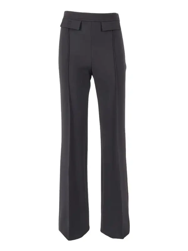 Elisabetta Franchi Essential Wide Leg Trousers - Black
