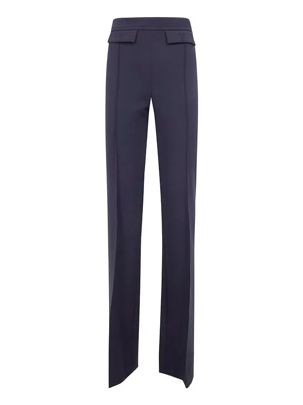 Elisabetta Franchi Essential Wide Leg Trousers - Black