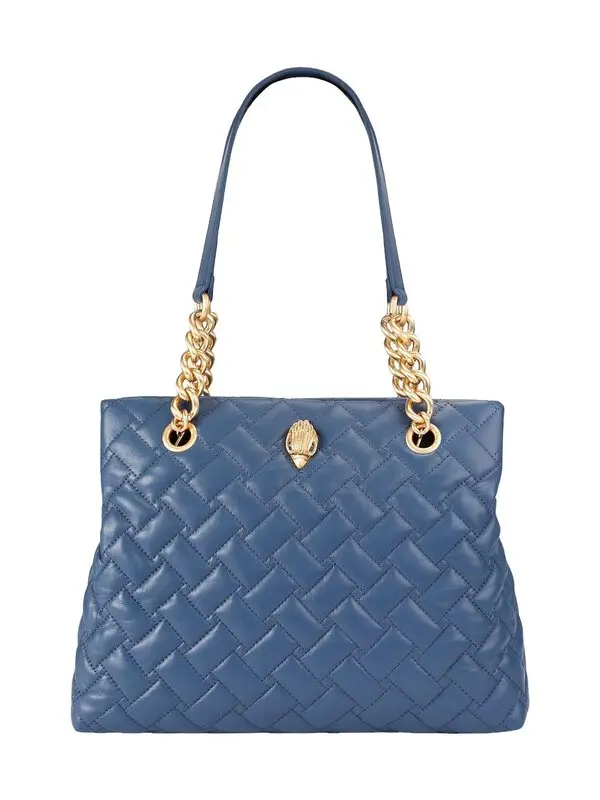 Kurt Geiger Kensington Quilted Leather Tote - Open Blue