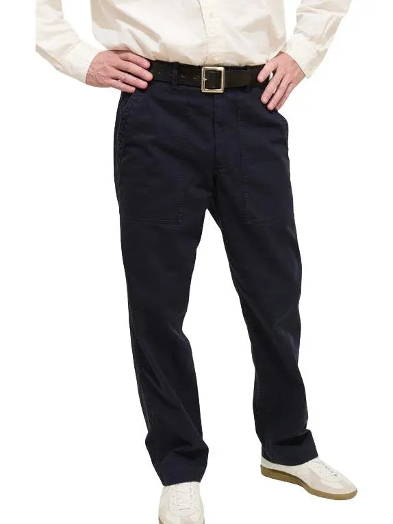 ALEX MILL Cotton Herringbone Field Pants - Navy