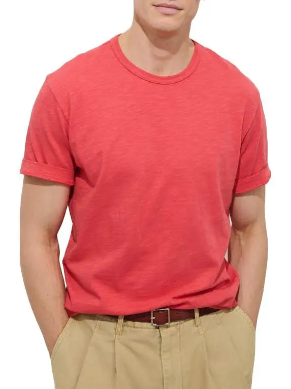 ALEX MILL Standard Heathered T-shirt - Fire Red
