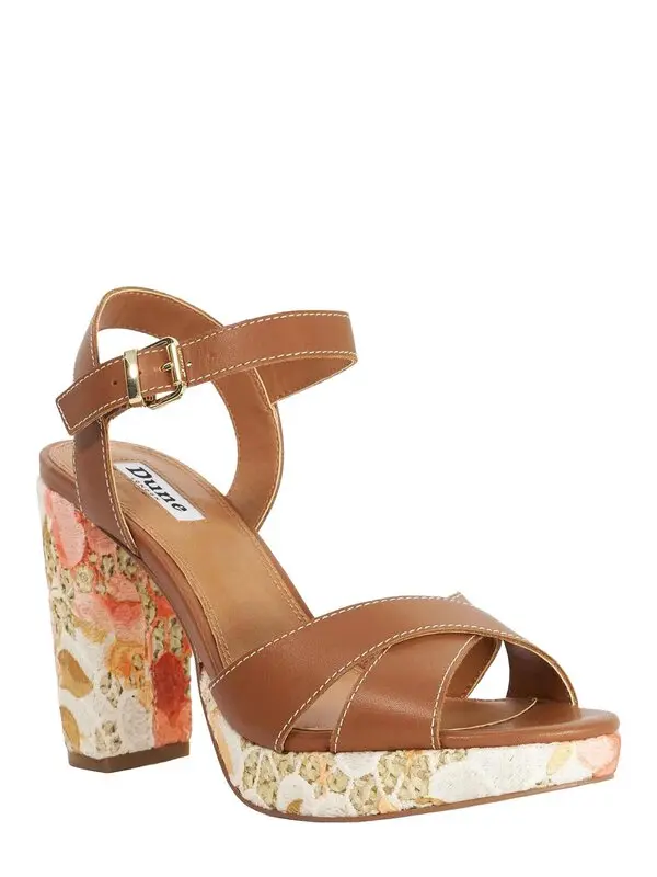 Dune London Monique Platform Sandals - Tan